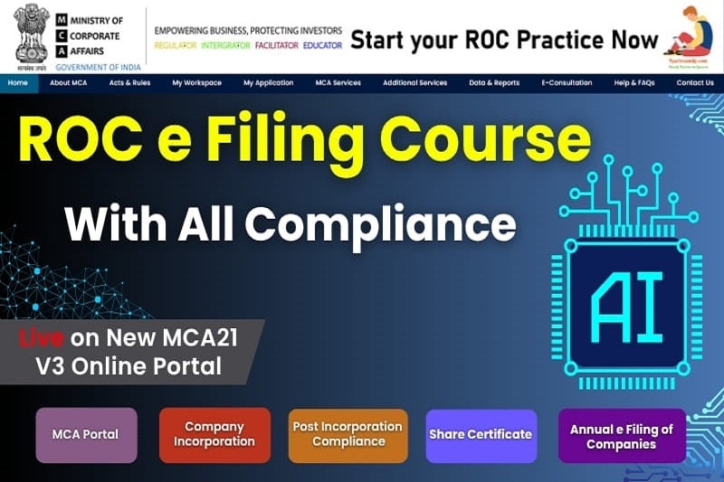 ROC e filing course and all compliance with AI | Tyariexamki